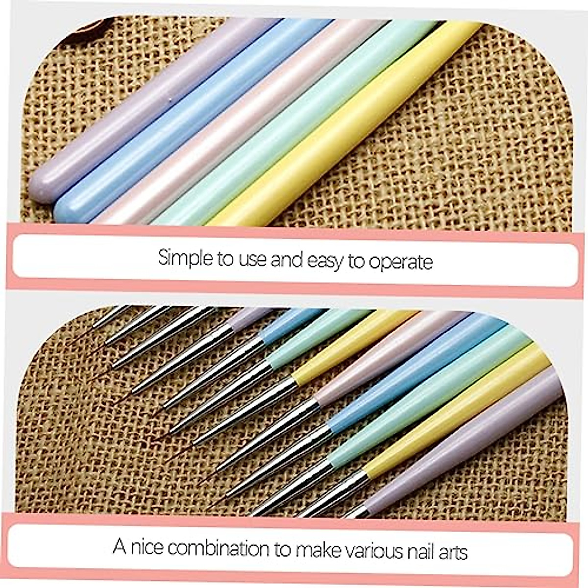 FRCOLOR 3 Sets nail brush Nail Drawing Pen nails kits Manicure Line Painting Pen nail art brushes DIY Nail Art Tools Acrylic Painting Tools nail striping brush fine painted nylon Nail Pen