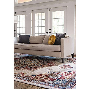 Unique Loom Utopia Collection Traditional Classic Vintage Inspired Area Rug with Warm Hues, 2' 2" x 3' 1" Rectangle, Cream/Blue
