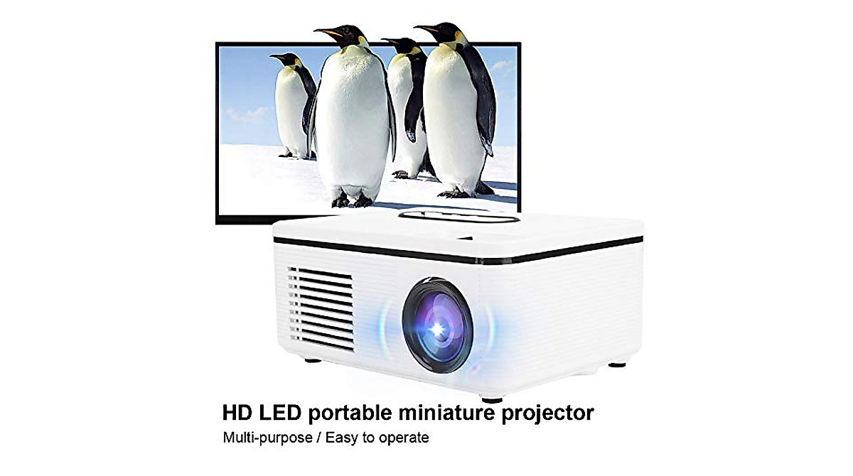 Portable HD 1080P Projector - 400 Lm WiFi Home Theater