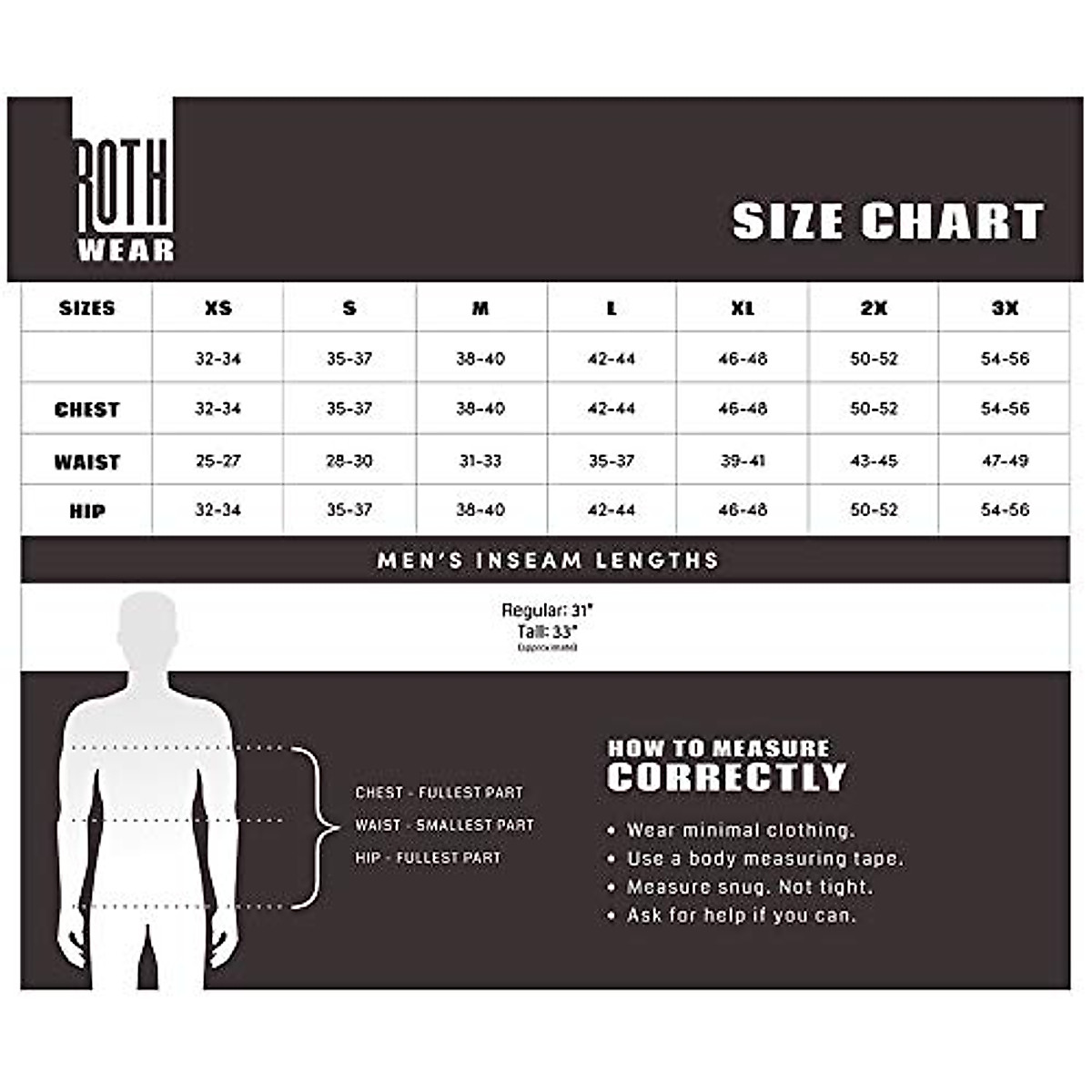 Med Couture RothWear Men's Cadence One-Pocket Top, Black, Large