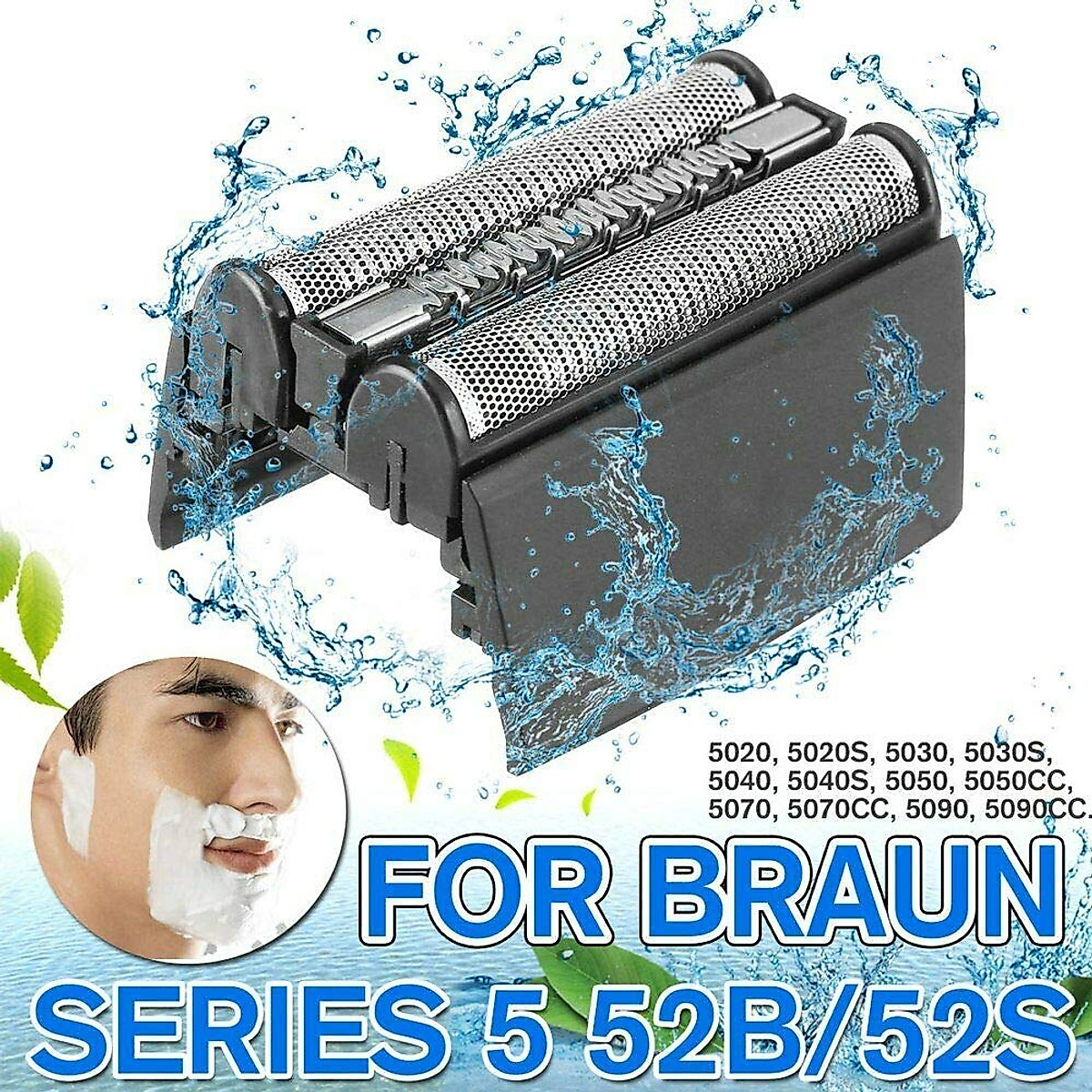 Economical Shavers Replacement Foil and Trimmer Head Cassette for Braun 5020, 5020s, 5030, 5030s, 5040, 5040s, 5050, 5050cc, 5070, 5070cc, 5090, 5090cc