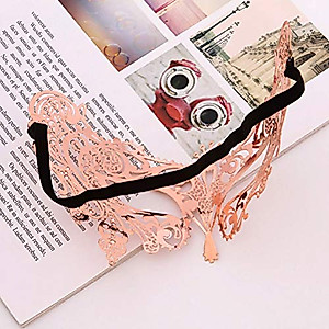 Toyvian Masquerade Mask Metal Lace Mask with diamond for Dance Party for Girls Women Party Supplies