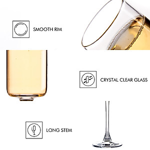 YANGNAY Cylinder Champagne Flutes, Champagne Flute Glass Set of 12, Clear Champagne glasses for Party, Home, Restaurant Use, 6 oz Capacity