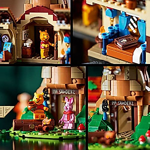 LEGO Ideas Disney Winnie The Pooh 21326 Building Set - Home Décor Collectible Gift with Piglet Minifigure and Eeyore Figure, Pooh Bear House Opens for Easy Access, Classic Display Model for Adults