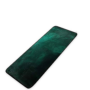 Qilmy Hunter Green Rug Non-Slip Large Rugs Soft Comfort Area Rug Home Decorative Floor Mat Carpets for Living Room Bathroom Dining Room Bedroom Dormitory-39X20 Inch