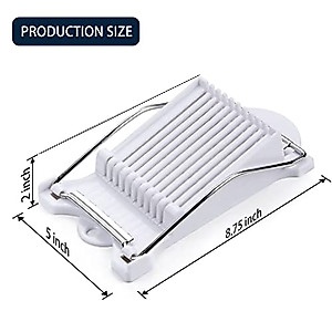 Qaxlry Slicer - Luncheon Meat Slicer - Egg Slicer - Tomato Banana Mushroom Slicer - Multipurpose Slicer with Stainless Steel Wire - Cuts 11 Slicers