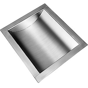 Mophorn 304 Stainless Steel Drop-in Deal Tray 12" Deep x 10" Wide x 1.6" High Brushed Finish for Cash Register Window