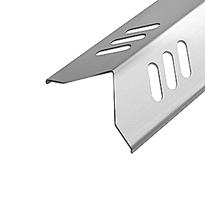 Clivimi 15” Stainless Steel Grill Heat Plates Tent Shield, Grill Burner Cover BBQ Gas Grill Replacement Parts Kit for Dyna-Glo DGF510SBP, Backyard BY13-101-001-13, BY14-101-001-02, Uniflame GBC1059WB