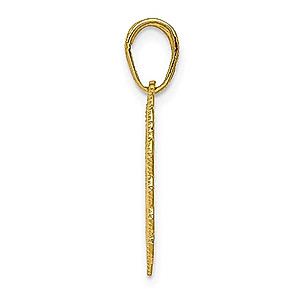 IceCarats 14K Yellow Gold Registered Nurse Caduceus Paramedic Rn Doctor Medical Student Nursing Symbol Heart Necklace Love Pendant Charm 23mm x 18mm Only