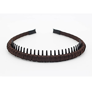 JOBAND 4pcs Hairbands for Women, Non-Slip Zig Zag Headbands, Adjustable Teeth Comb Hair Hoop, Daily Use, Yoga, Spa, Parties, Resin Cotton Blend