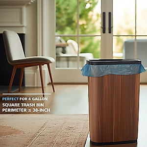 Compostable Trash Bags 4 Gallon 200 Packs,AYOTEE Biodegradable Trash Bags,Blue Recycle Bags,No leak Small Trash Bags,Small Garbage Bags 4 Gallon Trash Bags Unscented,4-6 Gal Bathroom Trash Bags