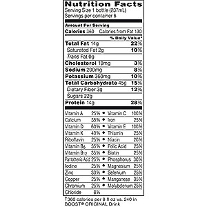BOOST Plus Balanced Nutritional Drink, Very Vanilla, 8 FL OZ (Pack of 6)