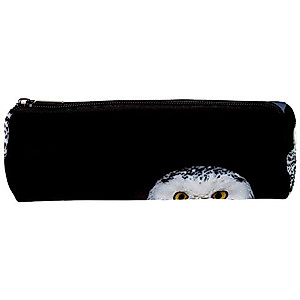 Snowy Owl Pencil Bag Pen Case Stationary Case Pencil Pouch Desk Organizer Makeup Cosmetic Bag for School Office