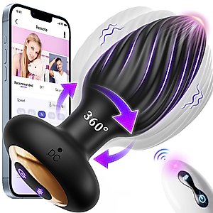 Adult Sex Toys for Men Prostate Massager - Games Vibrators Remote Control, Adult Toys Anal Plug Vibrating Butt Plug with 9 Vibrating Rotation Mode, Anal Toys Vibrator Mens Women