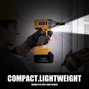 Hongmai 21V MAX Cordless Impact Wrench with 4.0Ah Li-ion Battery, 1/2 Inch, 260 Ft-lbs(300N.m) Max Variable Speed, Fast Charger, Sockets Set, Tool Box