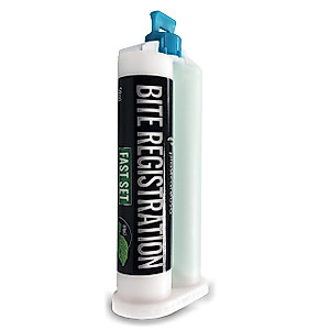 Bite Registration Material, Fast Set, Made in Germany Mint Flavor, Set of 2 50ml Cartridges, No Mixing Tips