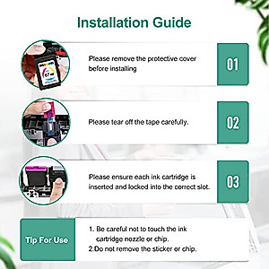 JMLCOLORS Remanufactured67 Ink 67XL Ink Cartridges for Ink Cartridges 67 Used in DeskJet 2700 2755 2722 2732 2752 Plus 4155 4152 Envy 6455e 6000 6055 6055e 6052 6058 6075 Pro 6455 6452 6458 Printer