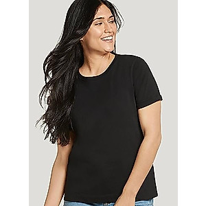 Jockey Women's Casualwear 100% Organic Cotton T-Shirt, Black, S
