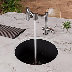 ALFI brand ABF1818R-BM Kitchen Sink, Black Matte