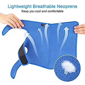 Calf Brace, Adjustable Shin Splint Support, Calf Compression Sleeve for Muscle Pain Strain Injury Swelling for Men and Women, Blue