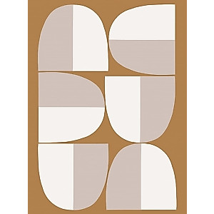 Minimalist Modern Abstract Brown Beige Soft Wool Area Rug for Living Room Bedroom Dining Room Washable No-Slip Indoor Office Farmhouse Carpet Plush Throw Carpet Runner Mat 2x6