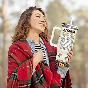 Best Mom Ever Gifts - Gifts for Mom from Daughter, Son, Kids - Mom Gifts - Mothers Day Gift For Mom - Birthday Gifts Idea For Mother - Christmas Gifts for Mom, Wife - Mom Tumbler With Handle 40oz