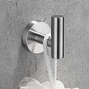 Round Bathroom Accessories Stainless Steel Brushed Toilet Paper Holder Towel Ring Robe Hook Towel Rail Bar Bathroom Hardware,60cm Towel Bar