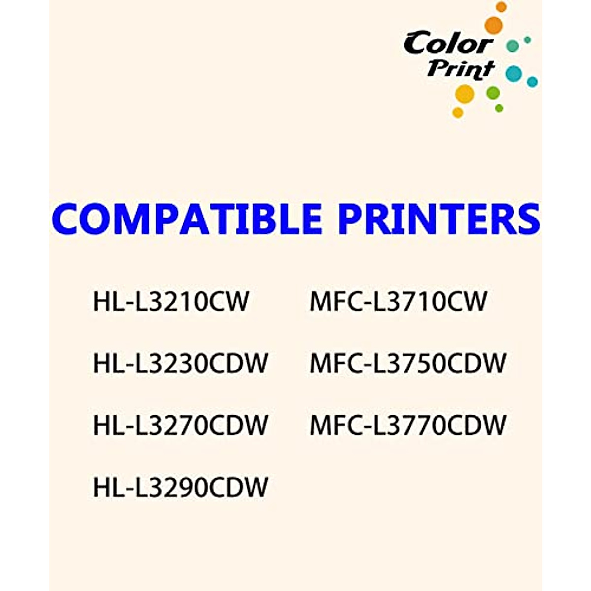 ColorPrint Compatible TN227 Black Toner Cartridge Replacement for Brother TN227BK TN-227 BK TN223 Used for MFC L3750CDW L3770CDW HL-L3210CW HL-L3230CDW HL L3230CDN L3270CDW L3290CDW Printer (1-Pack)