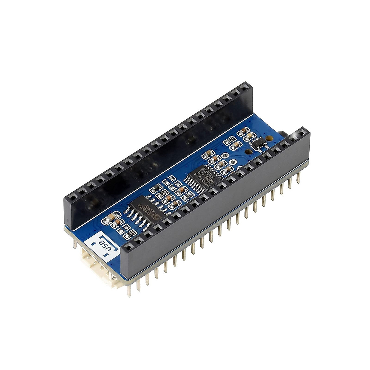 Audio Expansion Module for Raspberry Pi Pico, Incorporates PCM5101A Low Power Stereo Decoder, 3.5mm Audio Jack, Dual Channels Speaker Headers, Use I2S Bus, Headphone / Speaker Output Concurrently