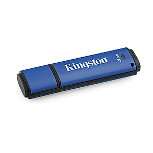 Kingston Digital 4GB Data Traveler AES Encrypted Vault Privacy 256Bit 3.0 USB Flash Drive (DTVP30/4GB)