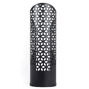 Better Living Products Hexacube Toilet Tissue Reserve, Bathroom Organizer, Matte Black, 5.75" x 5.75" x 17.5"