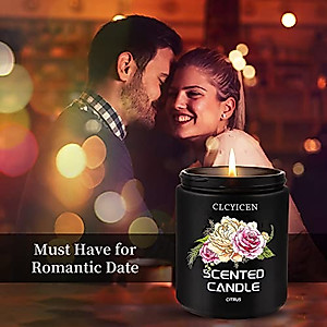 Scented Candles, CLCYICEN Rose Scented Candles for Home Scented, 8 oz Jar Candles for Men Women, Aromatherapy Candle, Nest Candles, Soy Candle for Gift