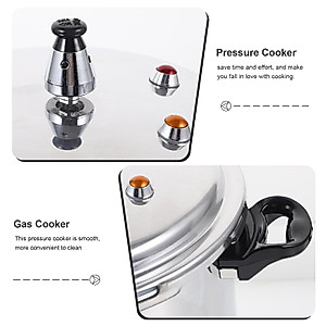 DOITOOL Aluminum Pressure Cooker 22cm/8.7inch Bottom Mini Pressure Cooker for Gas Stove Induction Cooker, Silver