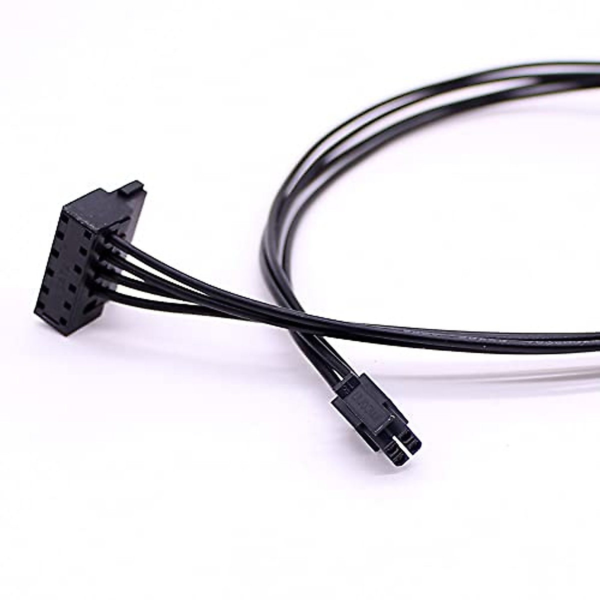 SZVIVID 18AWG Motherboard ATX Mini 4 Pin to 2X Right-Angle 15 Pin SATA Hard Drive HDD Power Supply Adapter Cable for Lenovo 18-inch (45cm) (4 Piece)