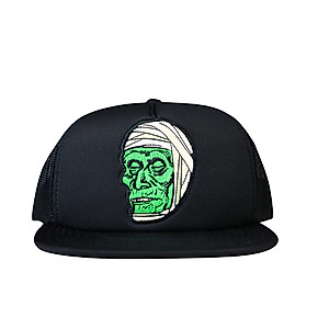 TOPSTONE Horror Mummy Patch Snapback Trucker Hat Black