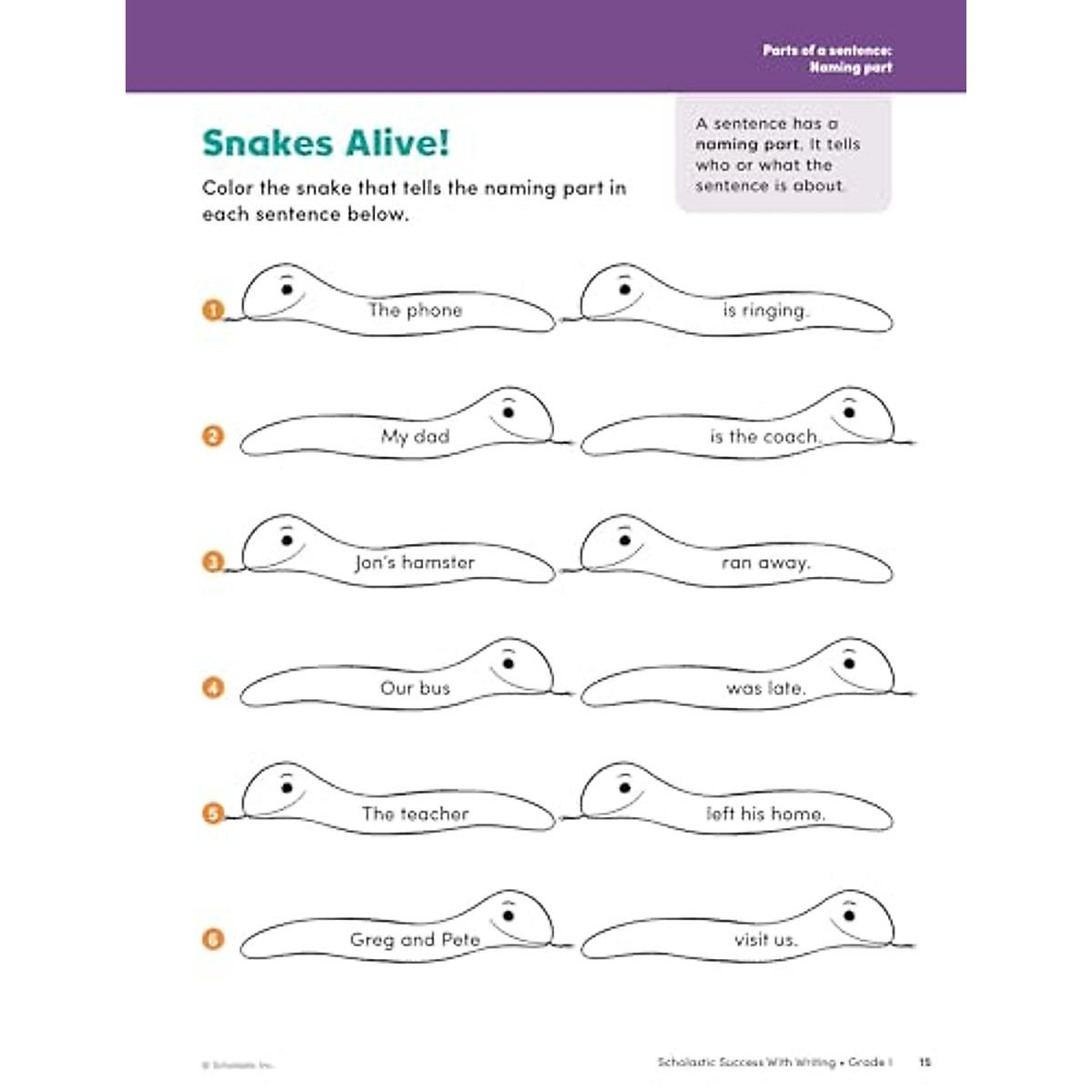 Scholastic Success with Writing Grade 1 Workbook