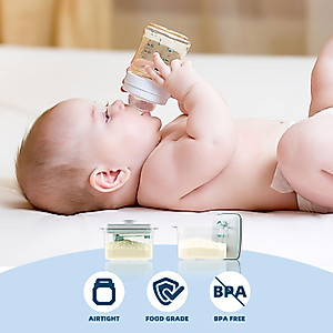 Tourdeus Formula Container, Airtight Formula Storage Container with Scoop and Scraper, BPA-Free Pop Container with Lid for Flour, Coffee, Cereal, Sugar -300g 1700ml