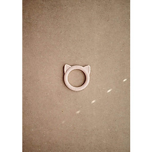 mushie Silicone Baby Teether Toy | Cat (Blush)