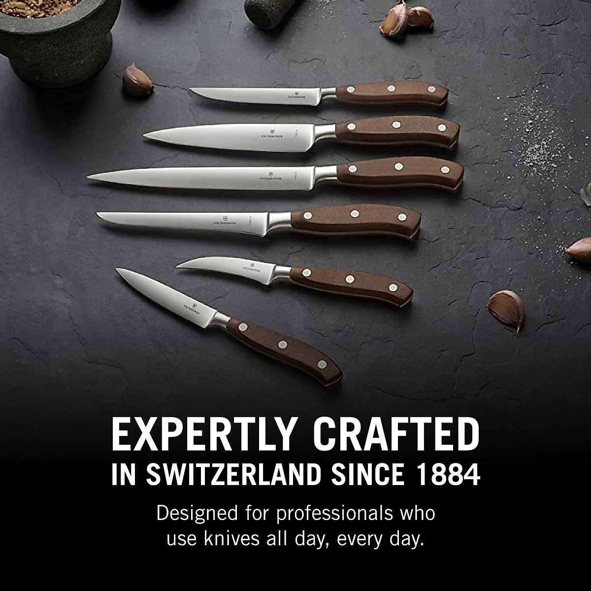 Victorinox Chef's Knife - Kitchen Knife for Home Essentials - Cooking Knife for All Cuts of Meat - Wooden Handle, 8.5"