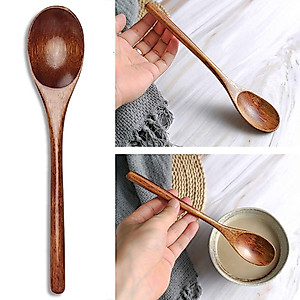 Wooden Spoon and Fork for Eating Utensil Set Lunch Wood Cutlery Japanese Silverware Sets Wooden Flatware Reusable Bamboo Utensils Korean Wood Forks Spoons