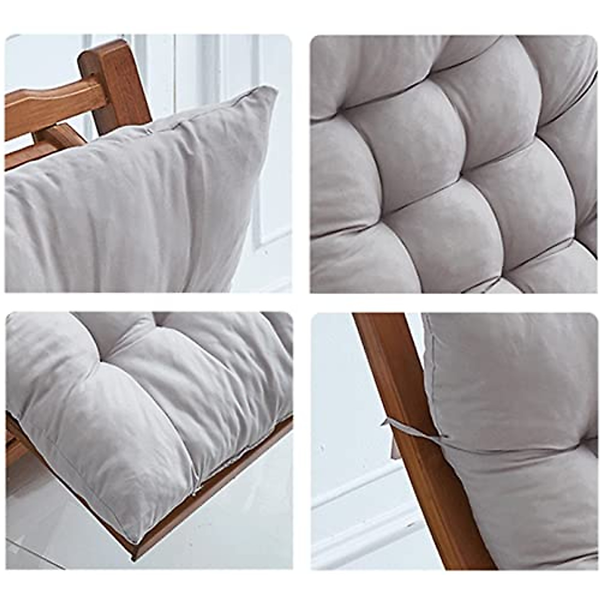 KRIDDR Thick Garden Bench Cushion 2 3 Seater Rectangle Chair Cushion 80/100/120cm Bench Cushions for Indoor Outdoor Chaise Lounge Swing