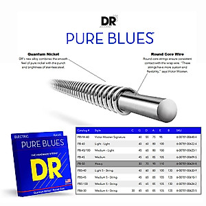 DR Strings Pure Blues Victor Wooten Signature 40-95 Bass Guitar Strings (PBVW-40)