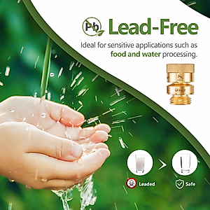 Litorange 1 Pack 1-1/16" Fine Thread (Female) Lead-Free Self-Draining Vacuum Breaker, PK 1390 Replacement Hose Bib Backflow Preventer with washers and Sealing Tape for Garden & indoor Spigot