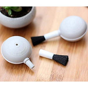 GearFend Dust Cleaner Kit Strong Cleaning Air Blower + Soft Brush Blower for Camera & Camcorder, Lens, LCD Screens, etc + Microfiber Cloth