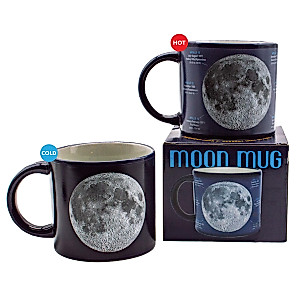 The Unemployed Philosophers Guild Heat Changing Moon Mug - Add Coffee and Names of Landing Sites Astronauts and More Appear