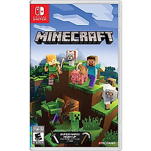 Nintendo Switch Deluxe Holiday Game Bundle: Nintendo Switch with Neon Blue and Neon Red - 6.2" Touchscreen LCD Display + Nintendo Switch Minecraft Game and T.F. Card (Renewed)
