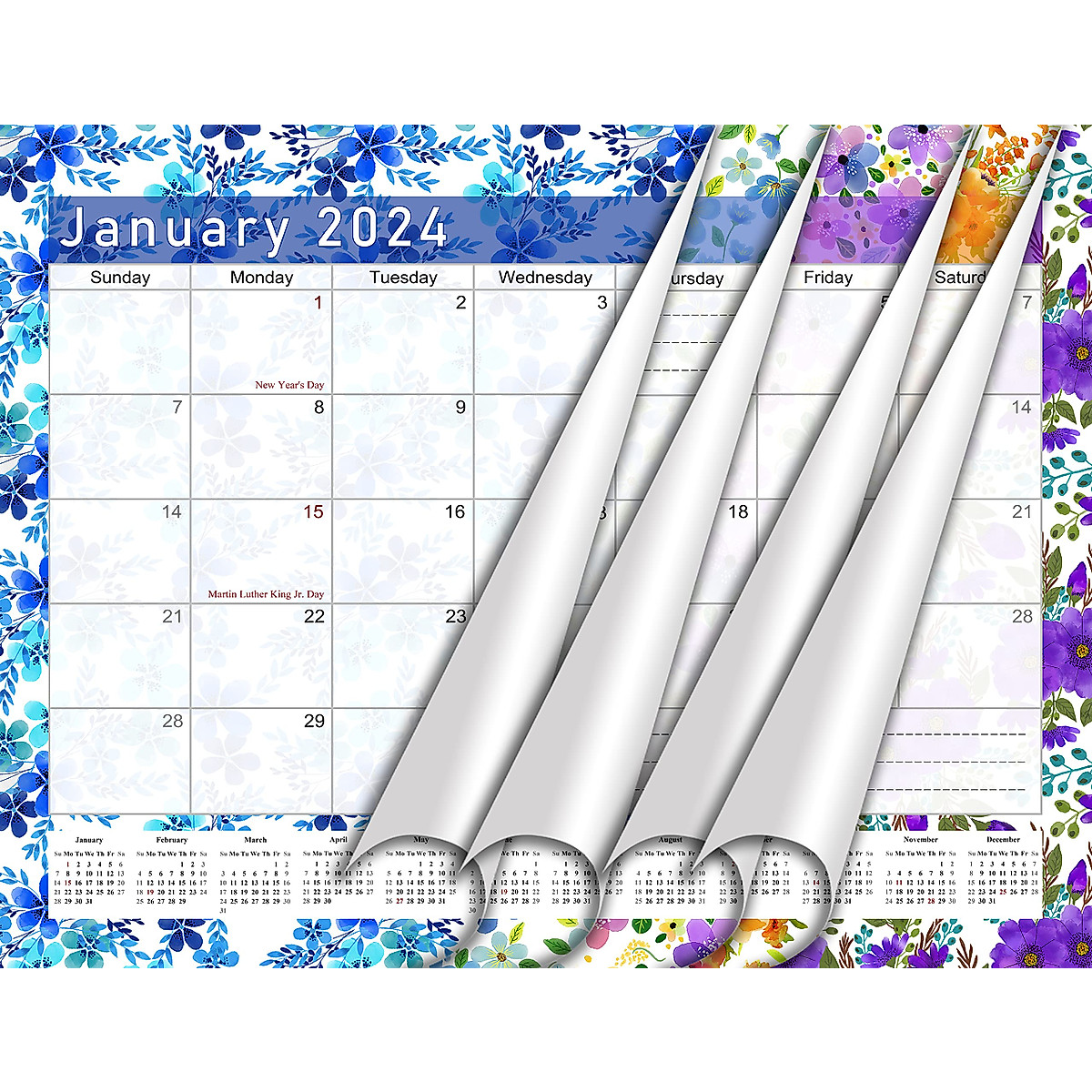 2023-2024 Calendar 16 Months Student Calendar/Planner for 3-Ring Binder, Desk, or Wall -v022