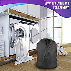 Nylon Laundry Bags Bulk 30" X 40" – Pack of 12 bags, for Heavy Duty Use, Commercial, Laundromats and Household Storage, machine washable - Made in the USA (Grey)
