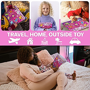 QUOKKA Magnetic Travel Toddler Games 2 3 Year Olds - Maze Montessori Unicorn Toys for Kids Ages 1-3-5 Wooden Learning Activities Board for Plane Road Car Trip - Gift for Boy & Girl