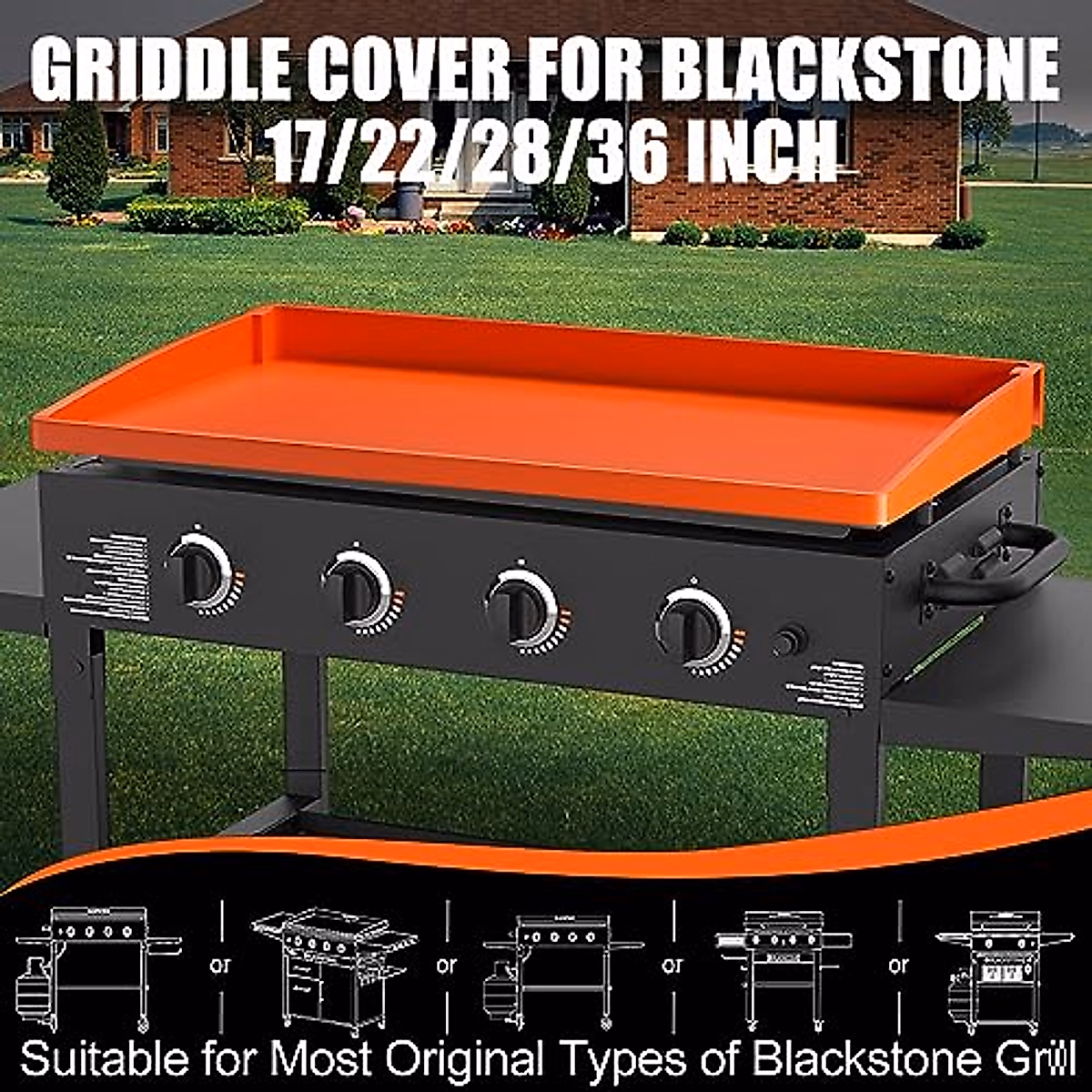 likjhbn 28 inch Griddle Cover for Blackstone, Full Wrap-Around Silicone ...